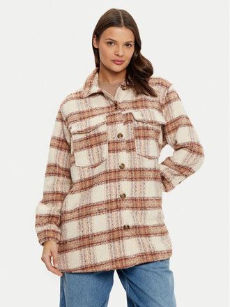 Roxy Hemdjacke Check The Swell IIII ERJJK03615 Beige Relaxed Fit