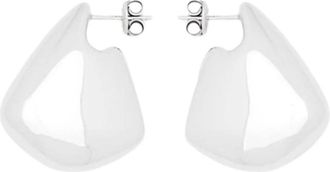 Bottega Veneta Femme, Accessoires, Gris, Taille: ONE Size Small Fin Earrings