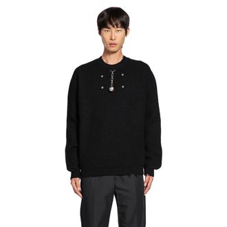 Prada Distressed Wool Jumper with Charms