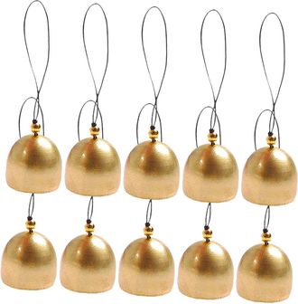 Cabilock 10 St&uuml;ck Teiliges Kleine Metallgl&ouml;ckchen f&uuml;r Weihnachtsbaum deko Leichte DIY Bastelglocken mit Klarem Klang Antik Wirkende Anh&auml;nger f&uuml;r Festliche Weih