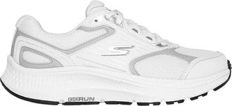 Skechers Go Run Consistent 2.0 Advantage Sneaker f&uuml;r Damen, Leder (Wei&szlig;/Silber)