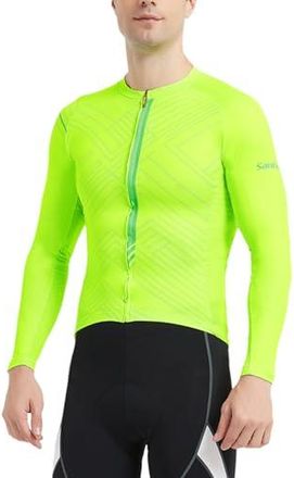 Santic Maillot Cyclisme Homme Manches Longues Vetement Cycliste pour VTT v&eacute;los de Route avec Poche Vert EU XXXL