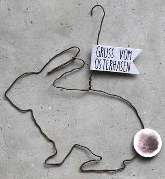 Good old Friends Fr&uuml;hlingsdrahtornament Gruss vom Osterhasen