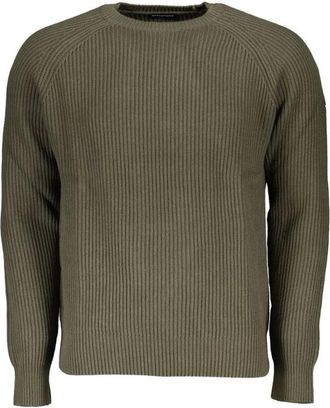 North Sails Homme, Pulls, Vert, Taille: L Pull &agrave; col rond c&ocirc;tel&eacute;