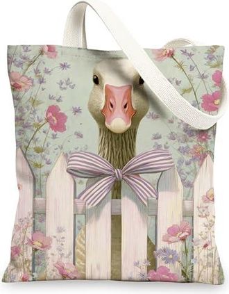 Generic Sacs à provisions en toile doie avec motif floral doie, sacs de courses réutilisables, vintage, élégants, légers, lavables pour salle de sport, multic