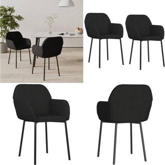 vidaXL Vidaxl - Chaises à manger lot de 2 Noir Velours - chaise de salle à manger - chaises de salle à manger - Home & Living - Noir