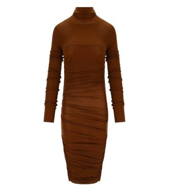 Elisabetta Franchi ROBE MI-LONGUE MARRON ELISABETTA FRANCHI