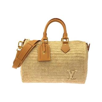 Louis Vuitton Pre-owned Speedy Bandouliere Raffia Boston Bag - - Pre-owned - Damen - Beige - ONE SIZE