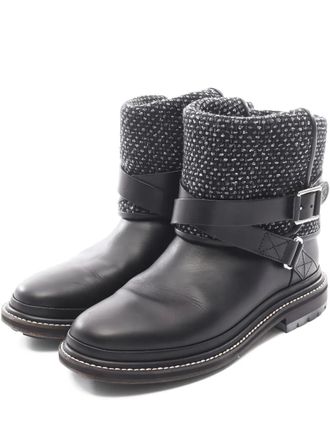 Chanel bottines Engineer en cuir (1986-1988) - Noir