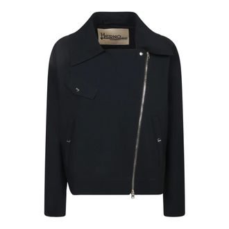 Herno Femme, Vestes, Noir, Taille: 48 FR Blouson motard thermo-coll&eacute;