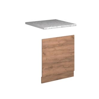 Vicco Frontblende Fame-Line, Goldkraft Eiche, 60 cm, AP Marmor