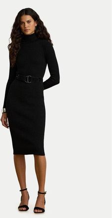 Lauren Ralph Lauren Strickkleid 200P14784001 Schwarz Slim Fit