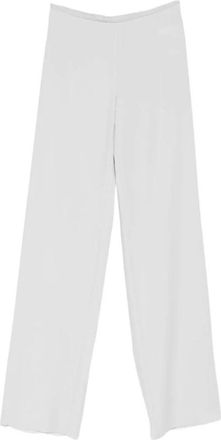 Emporio Armani Femme, Pantalons, Gris, Taille: 44 FR Wide-Leg Tailored Pantalons
