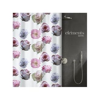 Spirella Kollektion Muse, Duschvorhang Textil 240 x 180 cm, 100% Polyester, Pink