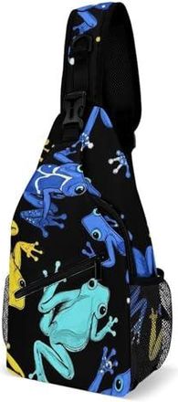 Generic Sacoche Bandouliere Grenouilles Mode Sling Bag Multifonction Sac DEpaule pour Femme Camping Randonn&eacute;e