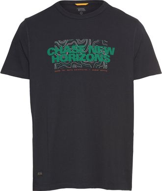 Camel Active Herren T-Shirt aus Reiner Baumwolle mit Rundhalsausschnitt Navyblau, menswear-4XL