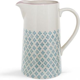 Bloomingville Krug Patrizia, Farbe Blau, aus Steingut, D13,5xH22,5 cm, Inhalt 2000 ml, Spülmaschinengeeignet, 21105940