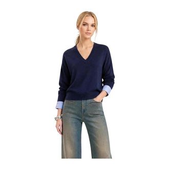 Liu Jo V-Ausschnitt Strickware - - Knitwear - Damen - Blau - M