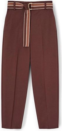 Motivi Femme, Pantalons, Brun, Taille: 34 FR Pantalon Regular avec Ceinture