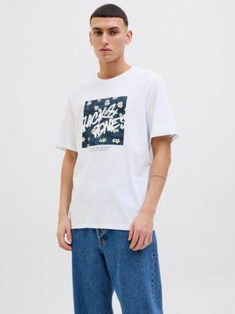 Jack & Jones Print-Shirt JJHAWAII SHAPE TEE SS CREW NECK