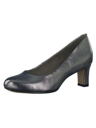 Jana Damen Pumps Elegant Kleiner Absatz Weite H Mehrweite, Silber (Pewter), 40 EU