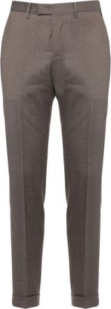 Pantaloni Torino Schmale Hose aus Wollflanell - - Trousers - Herren - Braun - M
