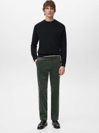 Mango Pantalon velours c&ocirc;tel&eacute; slim-fit kaki - Homme - 38 - MANGO MAN