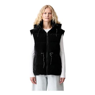 Karl Lagerfeld Gilet &agrave; capuche matelass&eacute; - Femme - Vestes - Noir - Taille: 36 FR