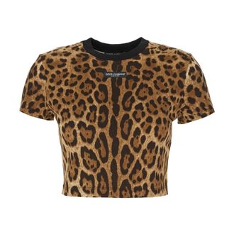 Dolce & Gabbana Crespo T-shirt - - Tops - Damen - Braun - M