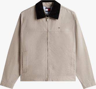 Tommy Hilfiger Veste droite &agrave; col contrast&eacute; en coton organique