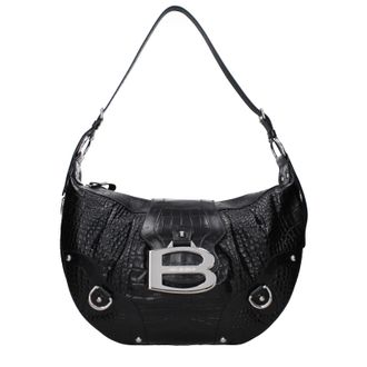 Balenciaga Essex Hobo Sac &agrave; bandouli&egrave;re Femmes Cuir Noir