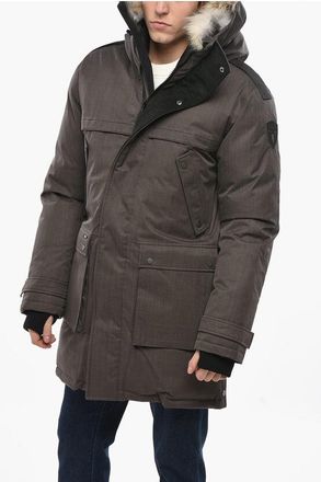 Nobis Solid Color YATESY Utility Down Jacket with Real Fur Detail Größe Xxl
