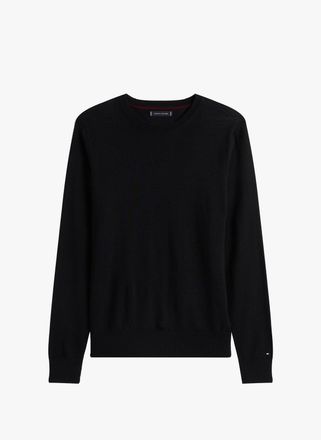 Tommy Hilfiger Pull uni col rond en laine