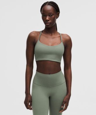 lululemon Flow Y BH Leichter Halt f&uuml;r A/B-Cups Evolve f&uuml;r Frauen - Gr&ouml;&szlig;e 2XS in Willow Leaf