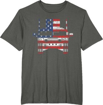 The Salty Veteran Humvee American Flag Milit&auml;rfahrzeug HMMWV Front Humvee T-Shirt