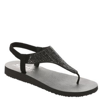 Skechers Damen Meditation Glamorous Muse Sandale, Black, 39 EU