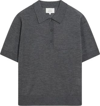 Loulou Studio Femme, Pulls, Gris, Taille: 42 FR Migo Short-Sleeve Polo