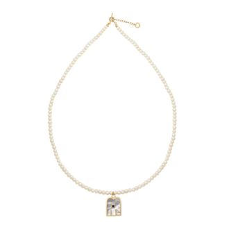 Doroth&eacute;e Sausset Nacre Perlen Anh&auml;nger Halskette Thali - - Accessories - Damen - Gelb - ONE SIZE
