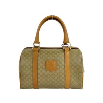 Celine Pre-owned Macadam Canvas Boston Bag - - Pre-owned - Damen - Beige - ONE SIZE