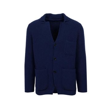 Fay Offener Cardigan - - Knitwear - Herren - Blau - M
