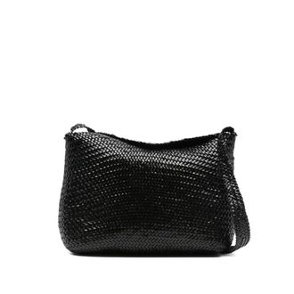 Dragon Diffusion Schwarze Geflochtene Leder Schultertasche - - Bags - Damen - Schwarzk - ONE SIZE
