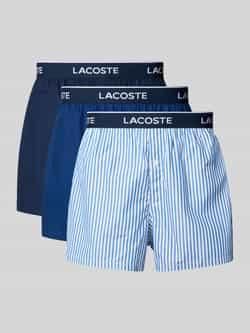 Lacoste Boxer mit elastischem Logo-Bund im 3er-Pack
