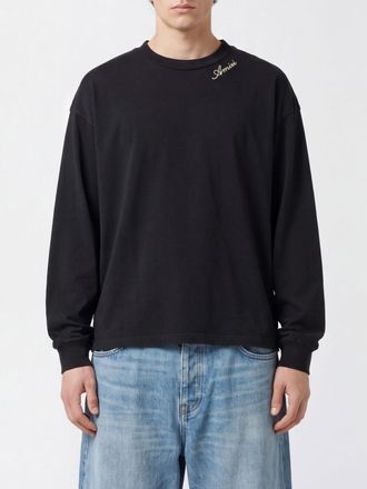 Amiri Lang&auml;rmeliges Baumwoll-T-Shirt mit Kontrastlogo und &uuml;berschnittenen Schultern
