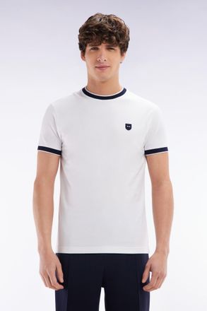 Eden Park T-shirt En Coton Stretch Blanc Coupe Ajust&eacute;e