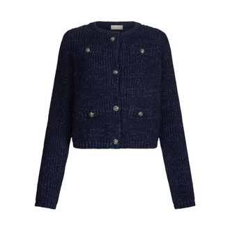 Liu Jo Cardigan in misto lana e alpaca - - Knitwear - Damen - Blau - L
