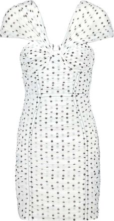 Self Portrait Robe Pois Monochrome