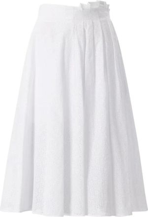 Msgm Msgm, Femme, Jupes, Blanc, Taille: 36 FR Midi Skirt