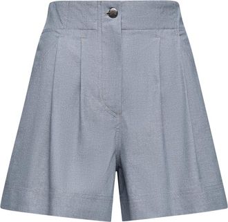 Moncler Moncler Chambray Shorts, Women, Blue, Size: Xs