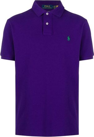 Polo Ralph Lauren Homme, Tops, Violet, Taille: XL Polo Brod&eacute;