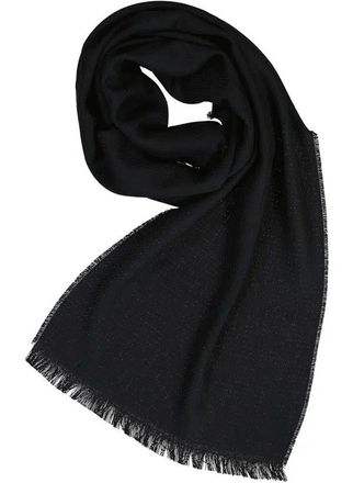Boggi Milano Herren Schal schwarz Woll-Stoff